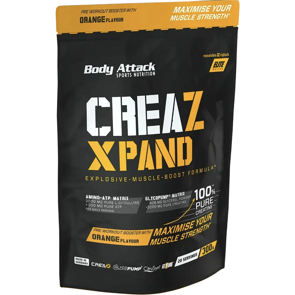 Body Attack Creaz Xpand Creatine-Boster Orange – Nielsen Scan-Shop
